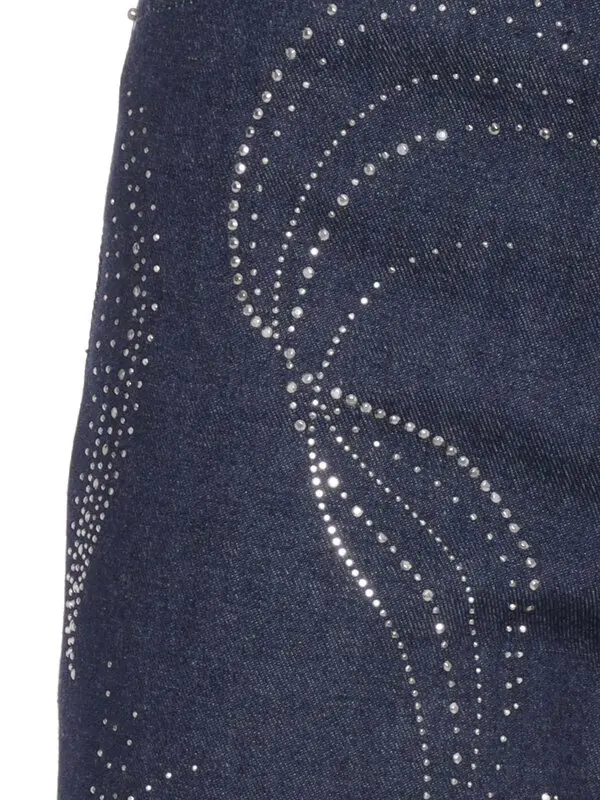 DONDUP Pantalone Amber Strass - Blu