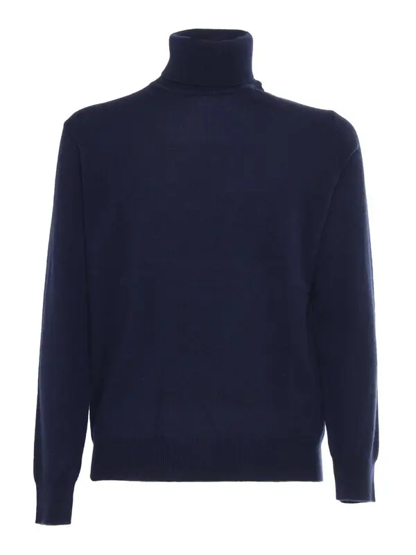 KANGRA Fine Knit Turtleneck - Blu