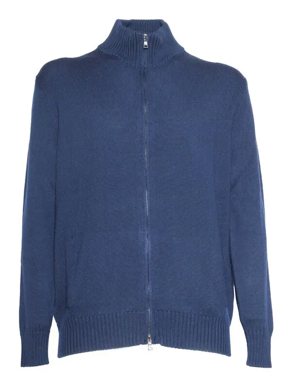 BALLANTYNE Zip-up Cardigan - Blu