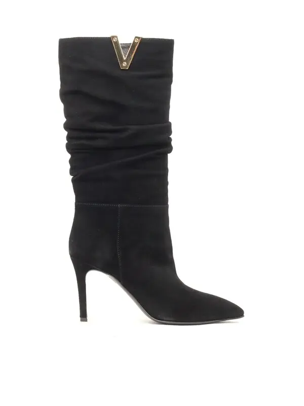 VIA ROMA 15 Arricciati 3/4 Boots - Red