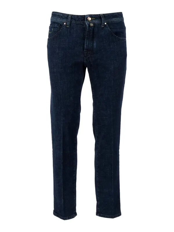 Jacob Cohen Cropped Slim-fit Pants - Blu