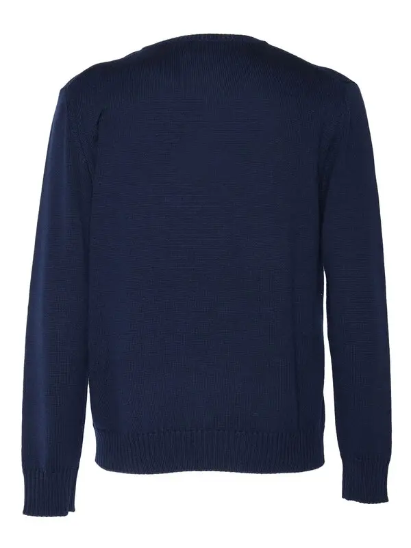 BALLANTYNE Round Neck Pullover - Blu