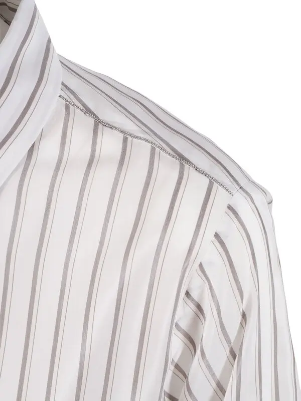 Peserico Striped Button-down Blouse - Red