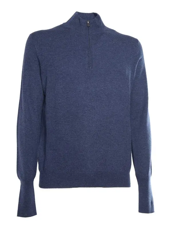 BALLANTYNE Half Zip Pullover - Blu