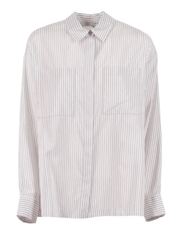 Peserico Striped Button-down Shirt - Red