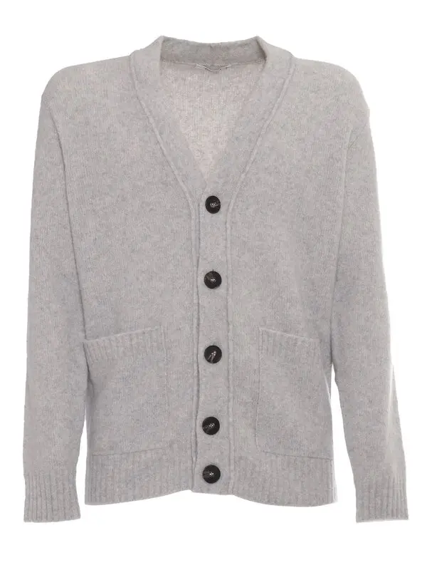 KANGRA Cardigan With Pockets - White