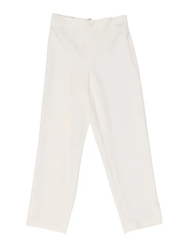 TWIN SET GIRL Crepe Cigarette Trousers - White