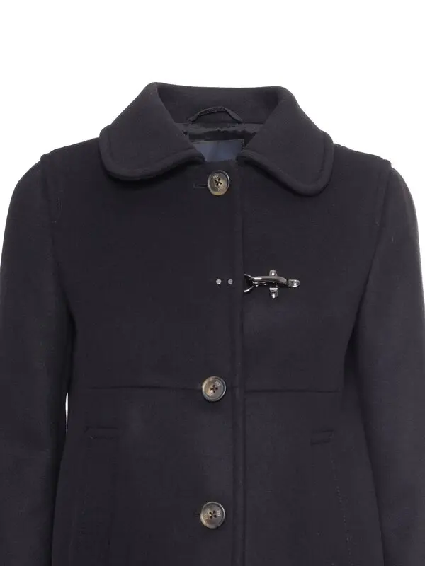 FAY Urban Coat With Baby Collar And Hook-and-eye Closure - Red