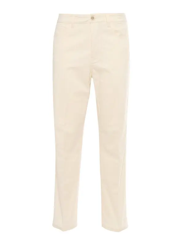 Fabiana Filippi Cotton Gabardine Cropped Trousers - White
