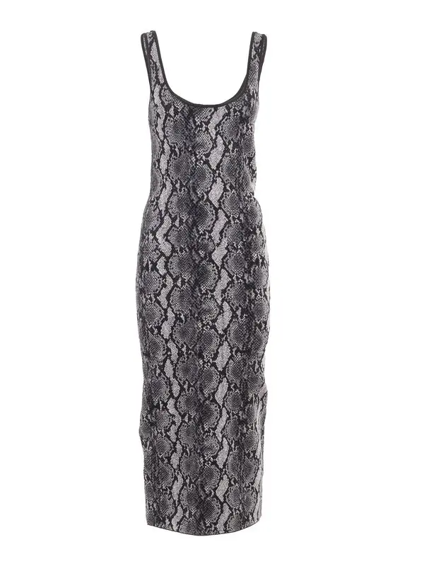 Michael Kors Jacquard Snake Dress - Red
