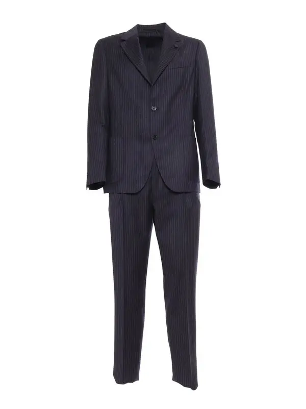 LARDINI Easy Wear Drop 7 Reg Suit - Blu