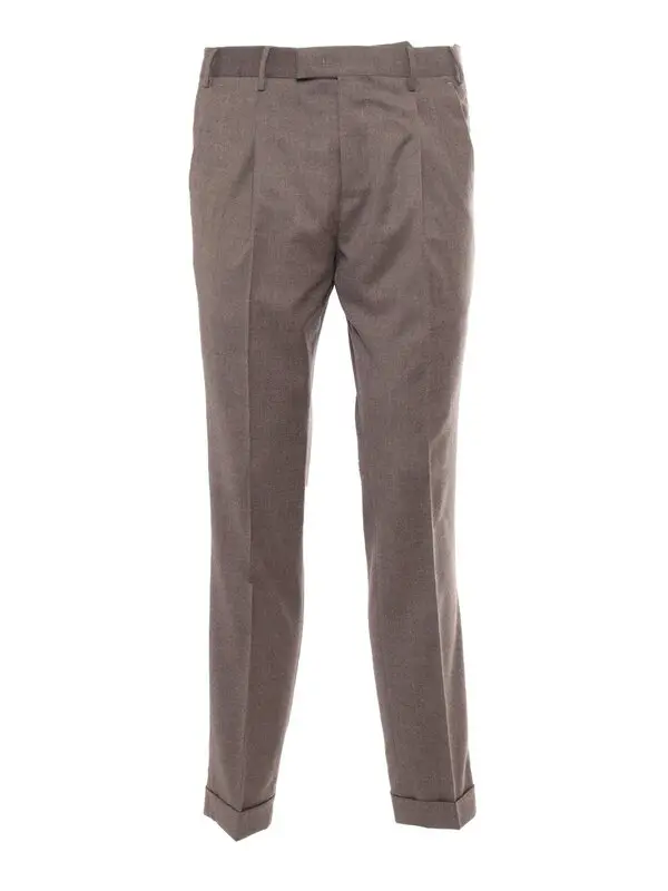 PT TORINO Pleated Trousers - Red
