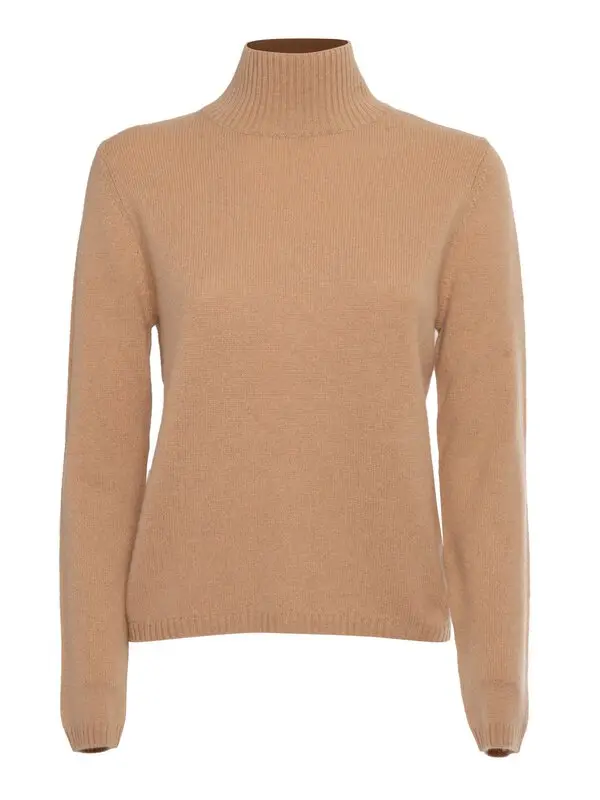 KANGRA Regular Fit Turtleneck Top - Red