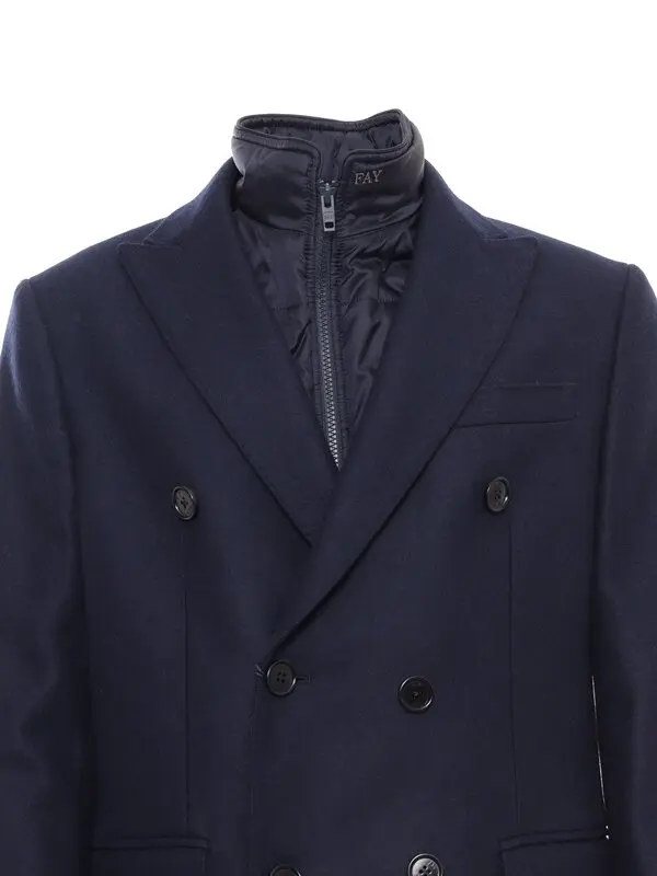 FAY Double-breasted Coat With Vest