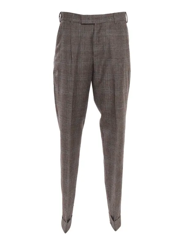 PT TORINO Pleated Trousers With Pocket Detail - Red