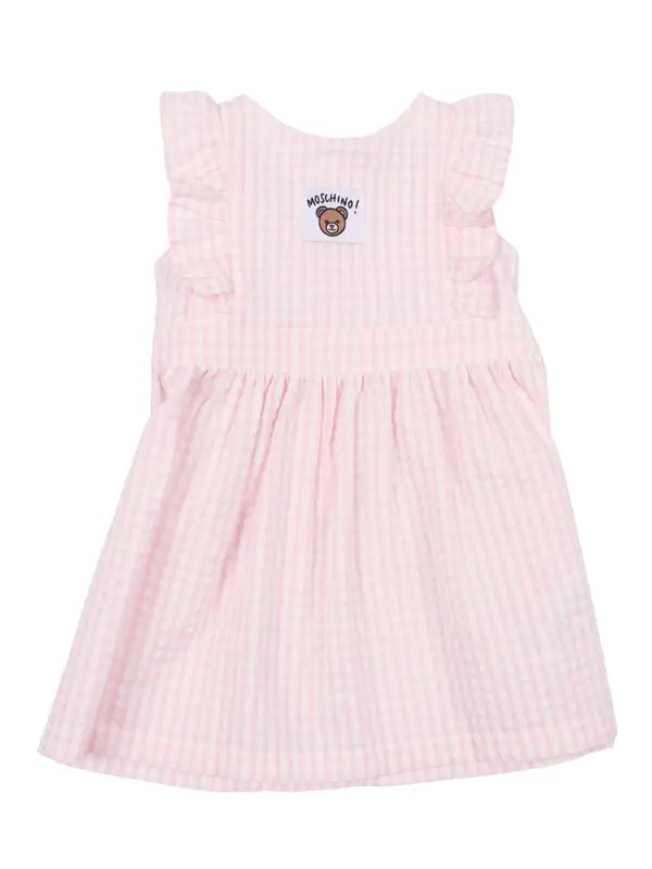 Moschino Gingham Check Dress With Ruffles