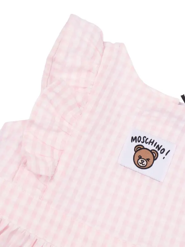 Moschino Gingham Check Dress With Ruffles