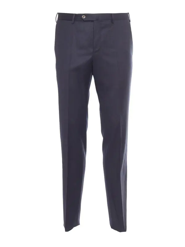 PT TORINO Slim Flat Front Trousers - Blu
