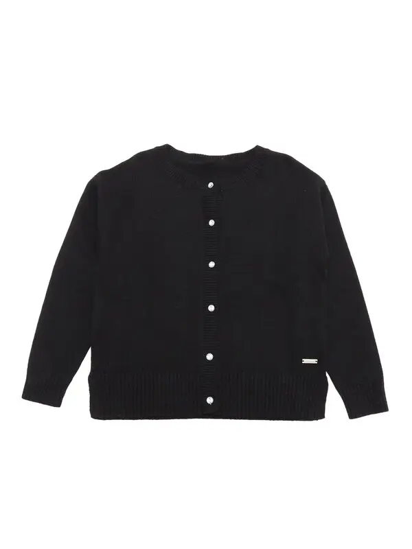 Monnalisa Cardigan With Slits - Red