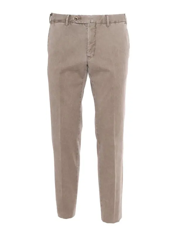 PT TORINO Slim Flat Front Trousers - Red