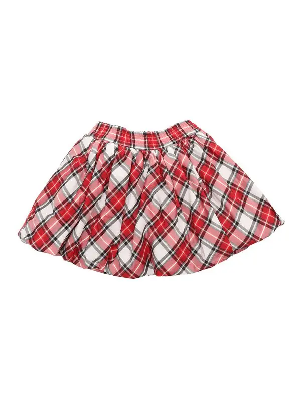 Monnalisa Plaid Balloon Skirt - Red