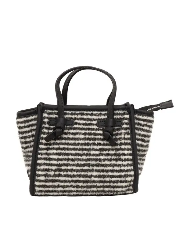 GIANNI CHIARINI Leather And Fabric Handbag - Red