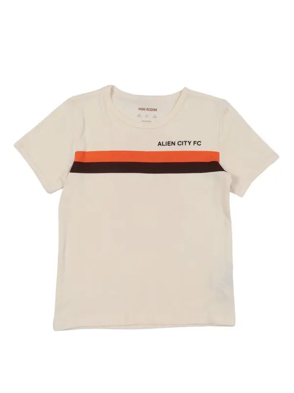 MINI RODINI Alien City Fc 8 Sp Ss Tee - White