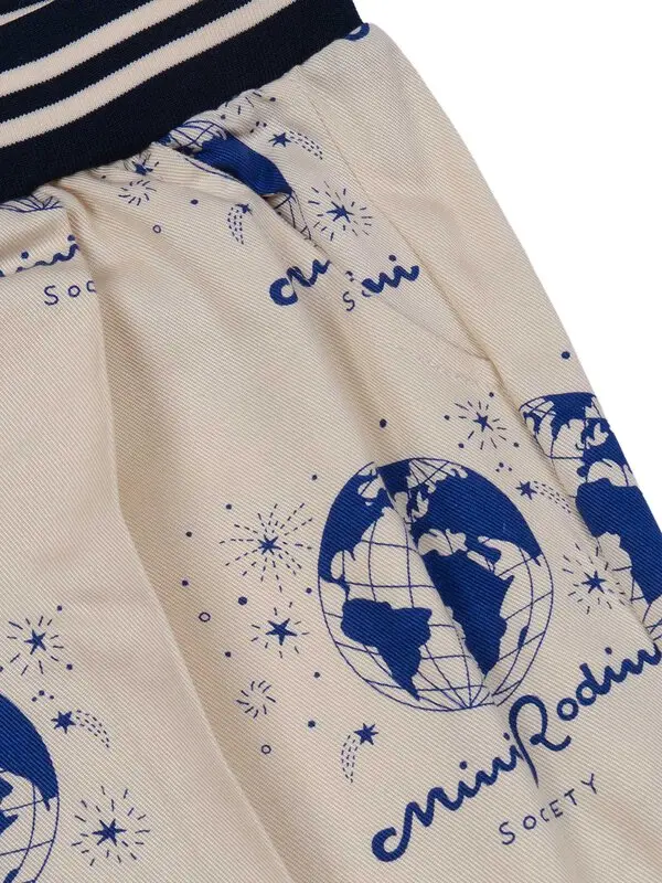 MINI RODINI Society Aop Woven Trousers
