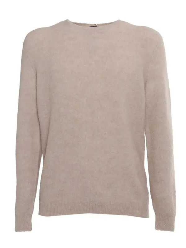 Fedeli Knitted Crew Neck Sweater - Gold