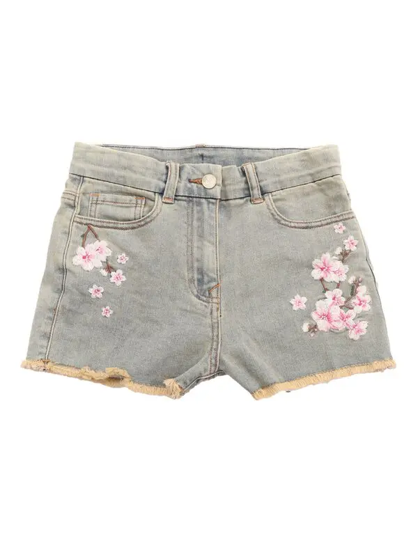 Monnalisa Fiori Di Pesco Denim Shorts - Other