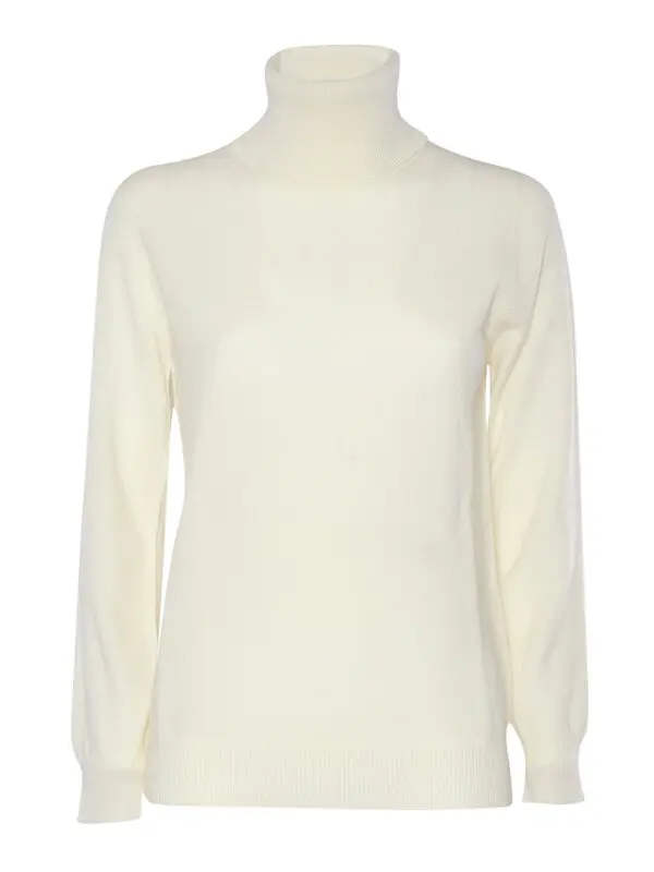 KANGRA Regular Fit Seamless Turtleneck - White