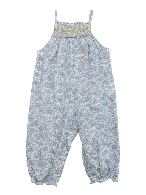 Bonpoint Smocked Salopette - Blue