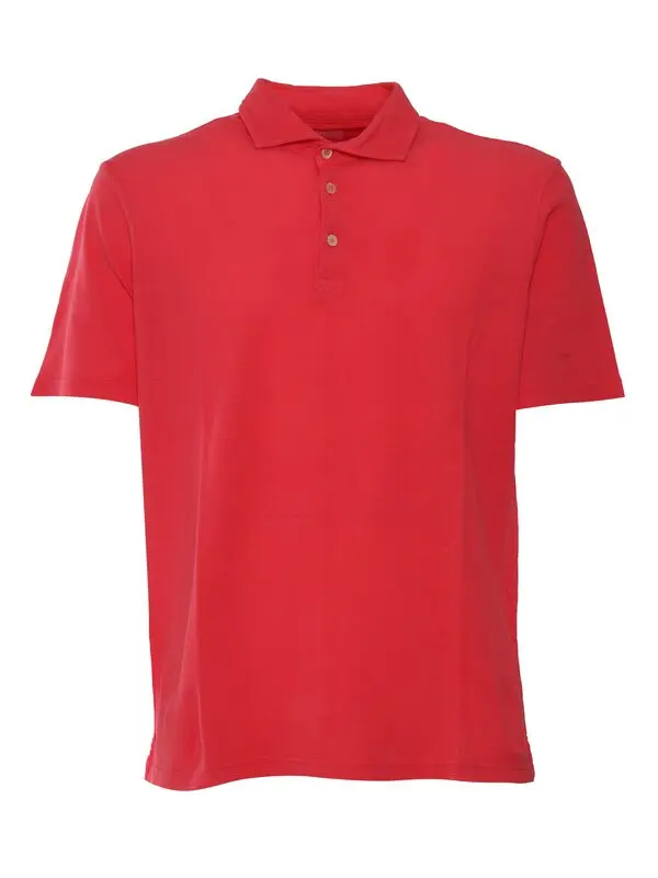 Fedeli Polo Shirt S/s Knitted - Red
