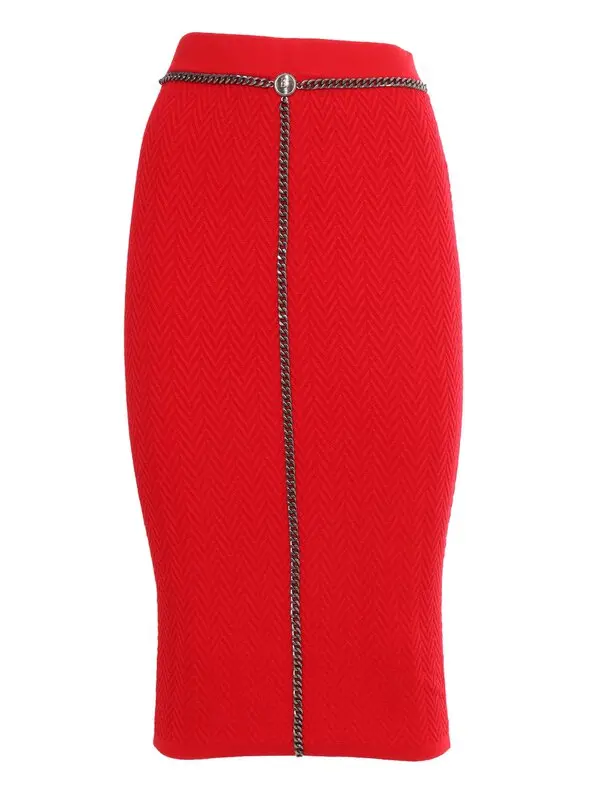 Elisabetta Franchi Knit Skirt - Red