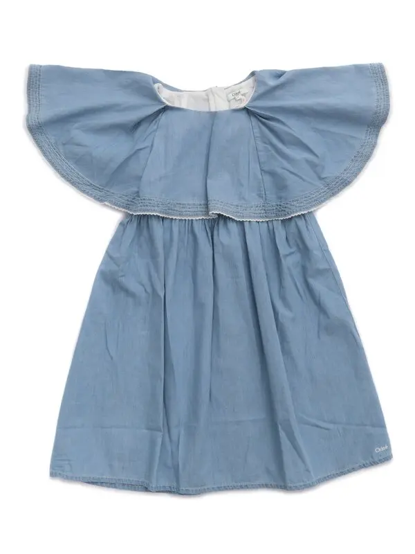 Chloé Short Sleeve Denim Dress - Blue