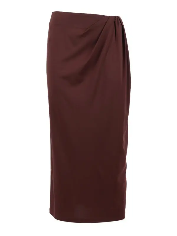 Max Mara Lappole Jersey Skirt - Red