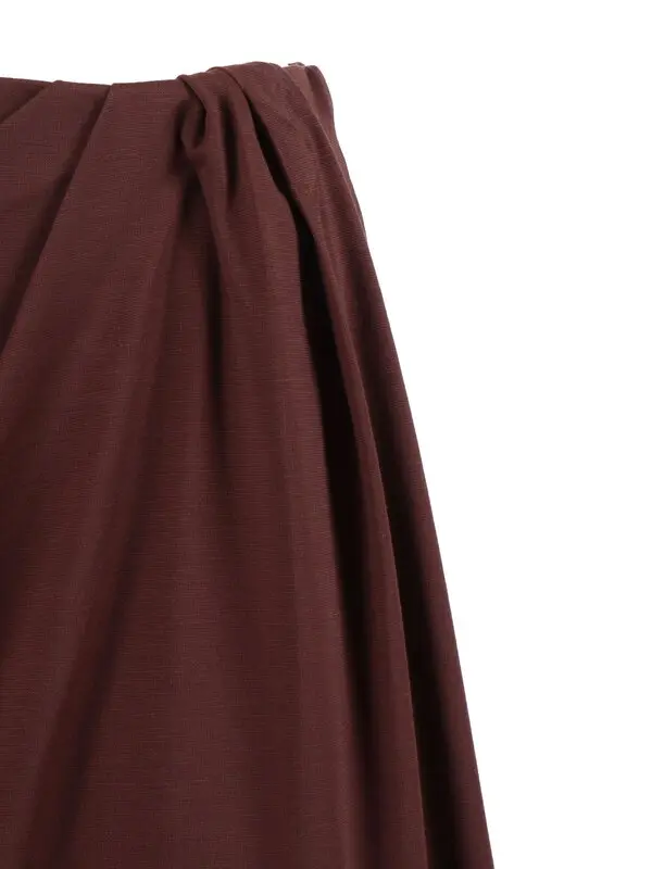 Max Mara Lappole Jersey Skirt - Red