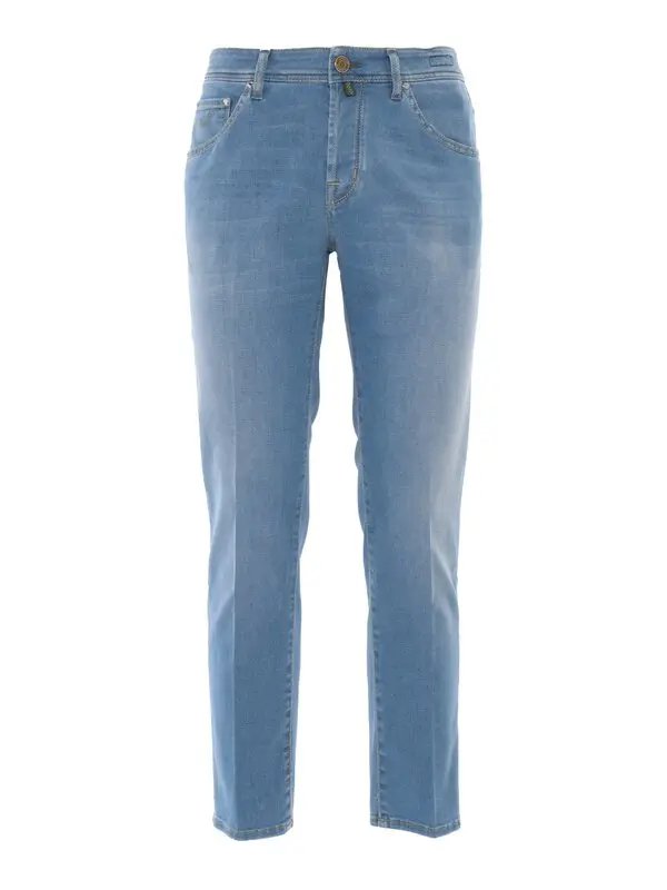 Jacob Cohen Slim Cropped Carrot Pants - Blue