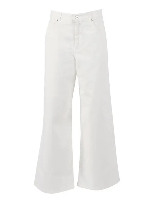 Max Mara Medina Wide Leg Trousers - White