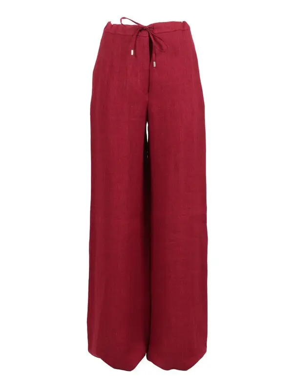 Max Mara Pelota Long Trousers - Red