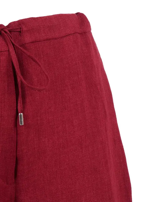 Max Mara Pelota Long Trousers - Red