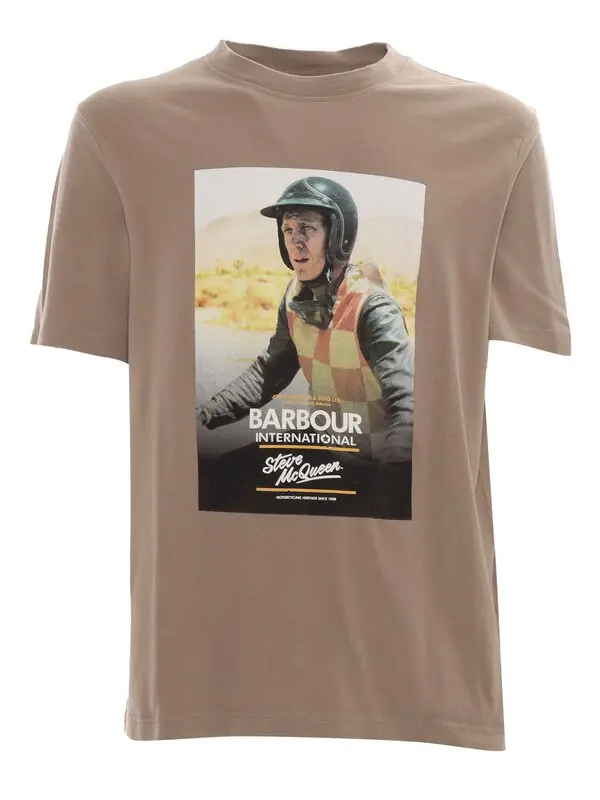 Barbour Nicholl Smq Graphic T Shirt - Red