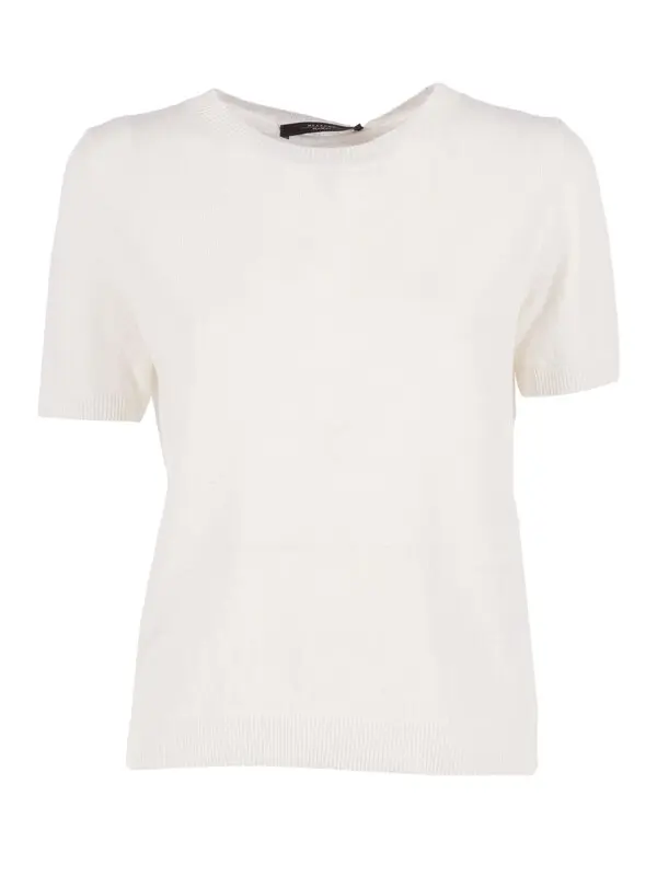 Max Mara Maglia Canottiera Top Pancone - White