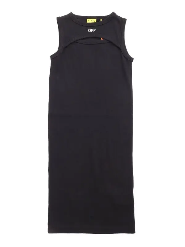 Off-White Ribbed Dress