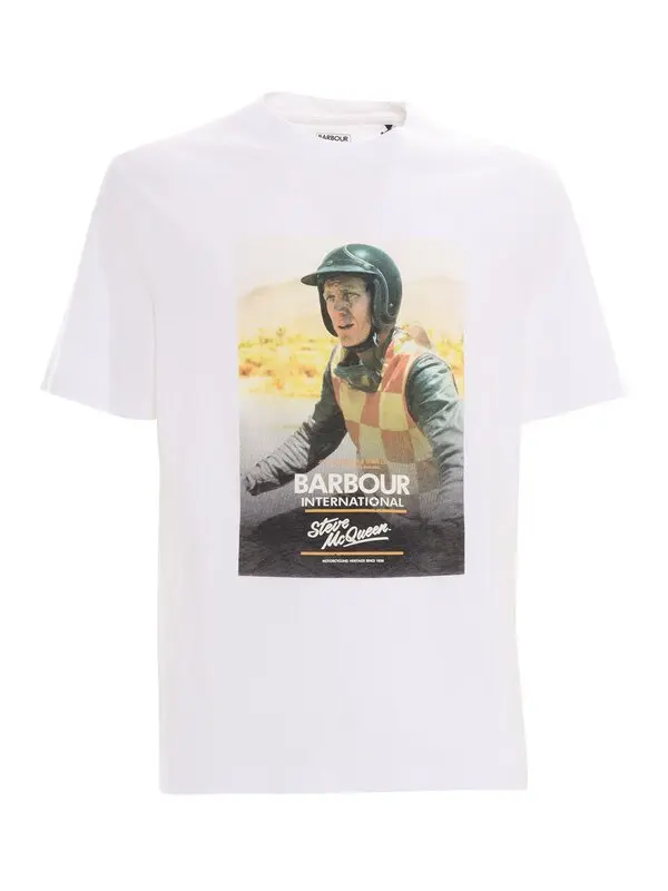 Barbour Nicholl Smq Graphic T Shirt - White