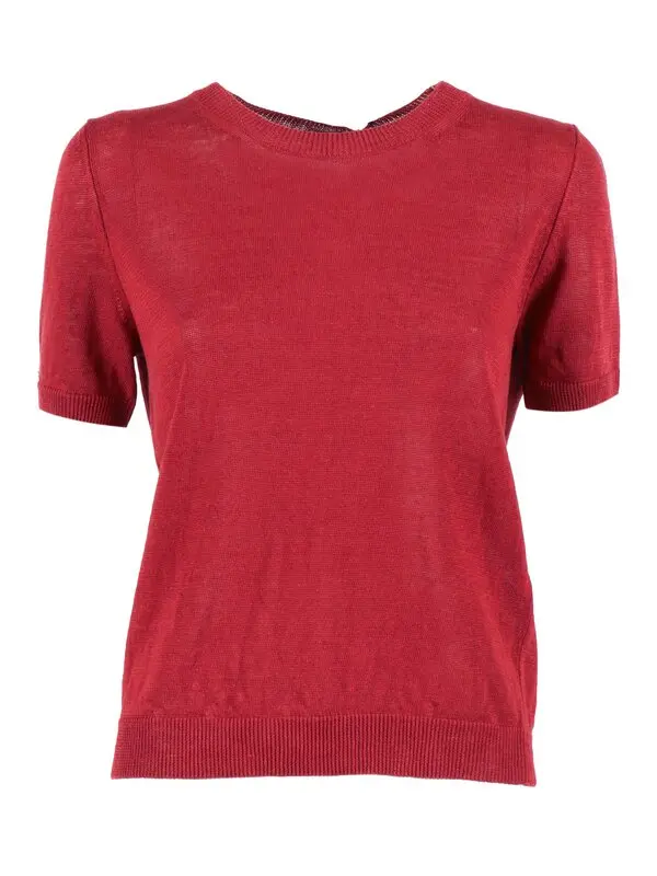 Max Mara Maglia Canottiera Top Pancone - Red