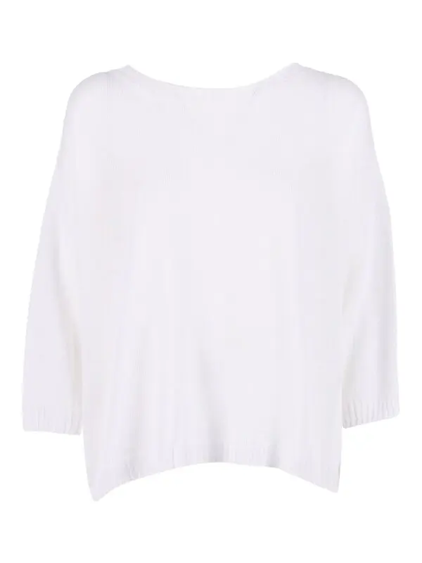 Max Mara Maglia Canottiera Top Cannone - White