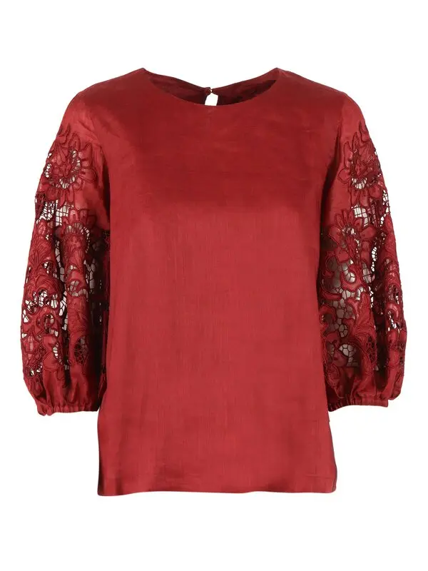 Max Mara Top Canottiera In Tes. Ordine - Red
