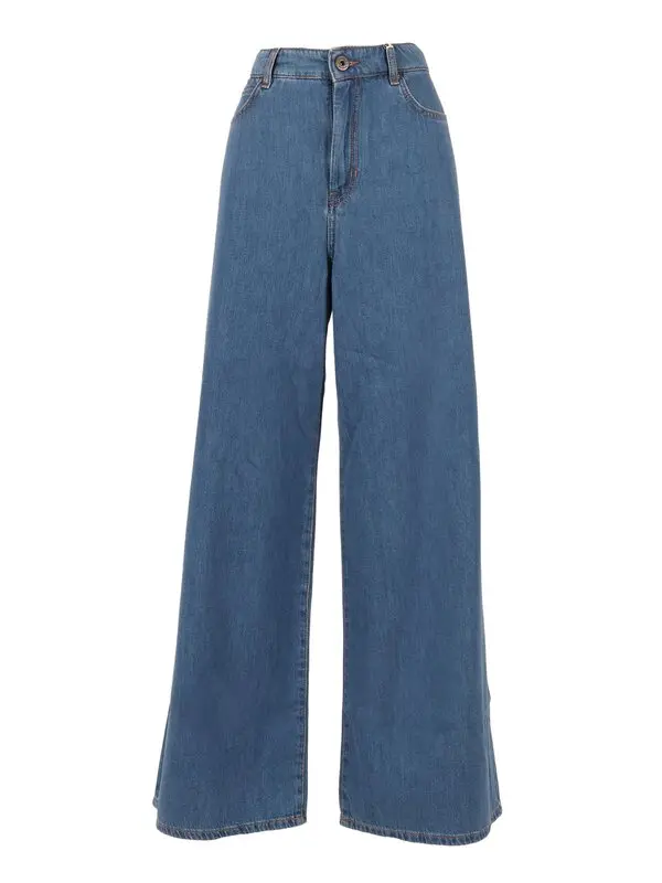 Max Mara Vega Denim Pantalone - Blu