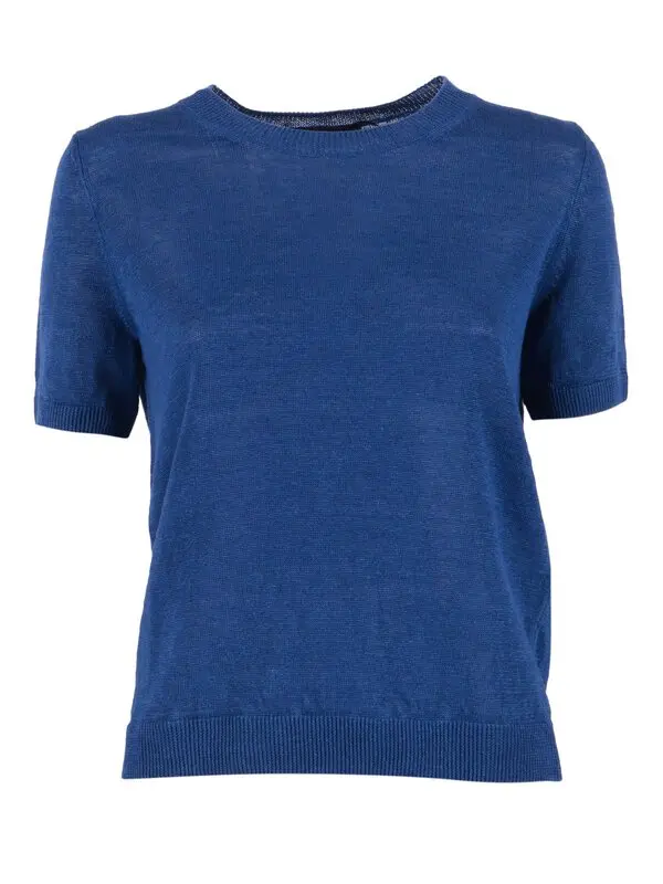 Max Mara Maglia Canottiera Top Pancone - Blu